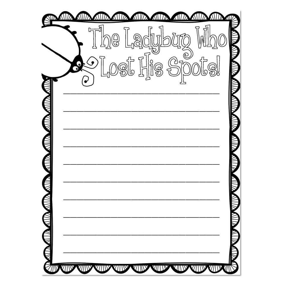 Spring Literacy Activities - Ladybug Writing Prompt - Lucky Little Learners