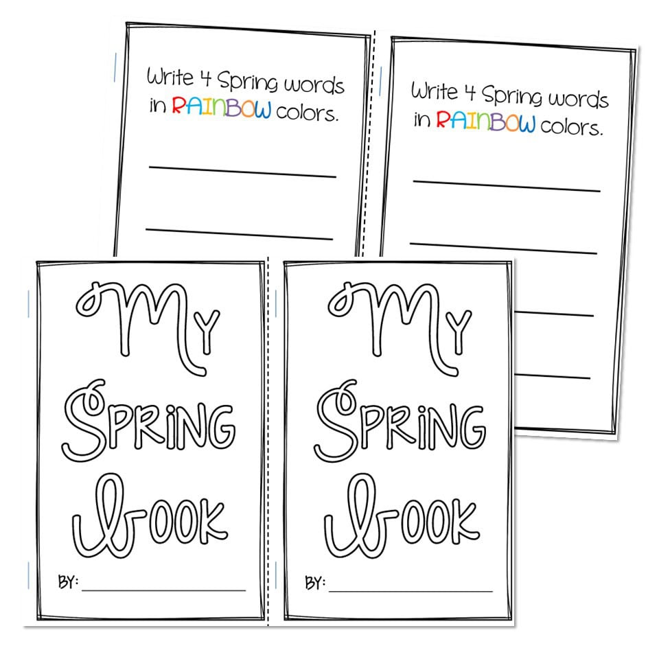 Spring Literacy Activities - Spring Booklet - Lucky Little Learners