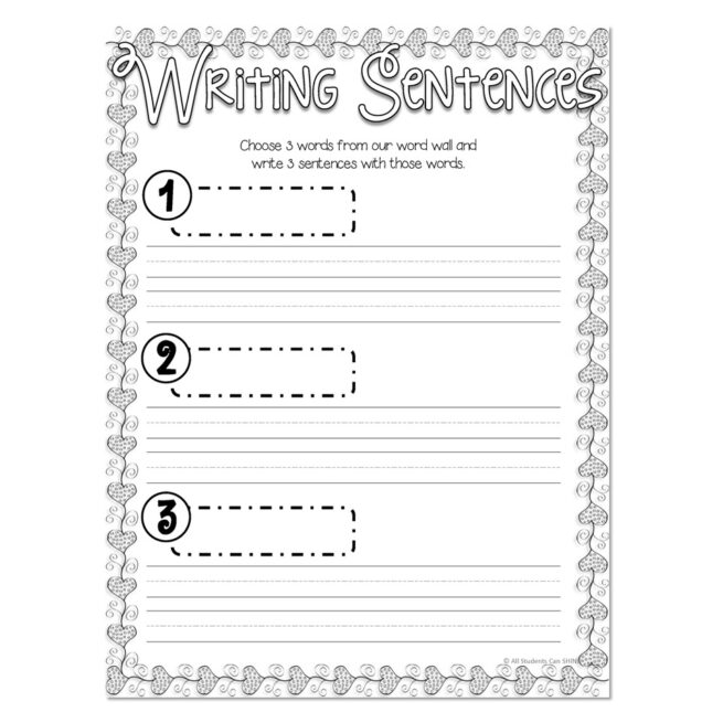 Spring Literacy Activities - Writing Sentences - Lucky Little Learners