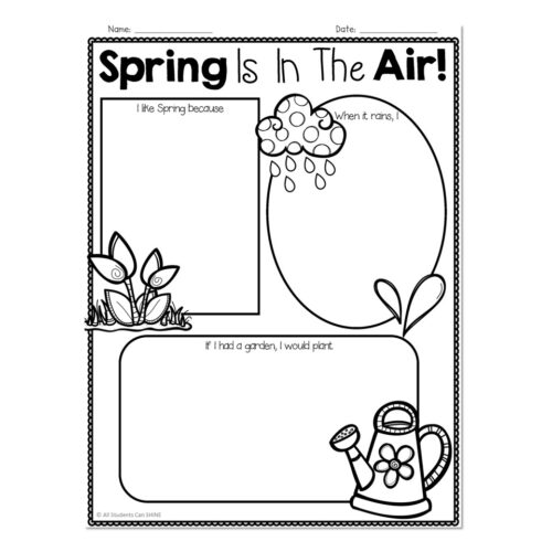 Spring Literacy Printables - Spring is in the Air - Lucky Little Learners