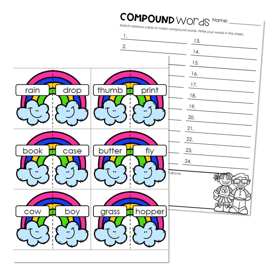 St Patrick's Day - Compound Words - Lucky Little Learners