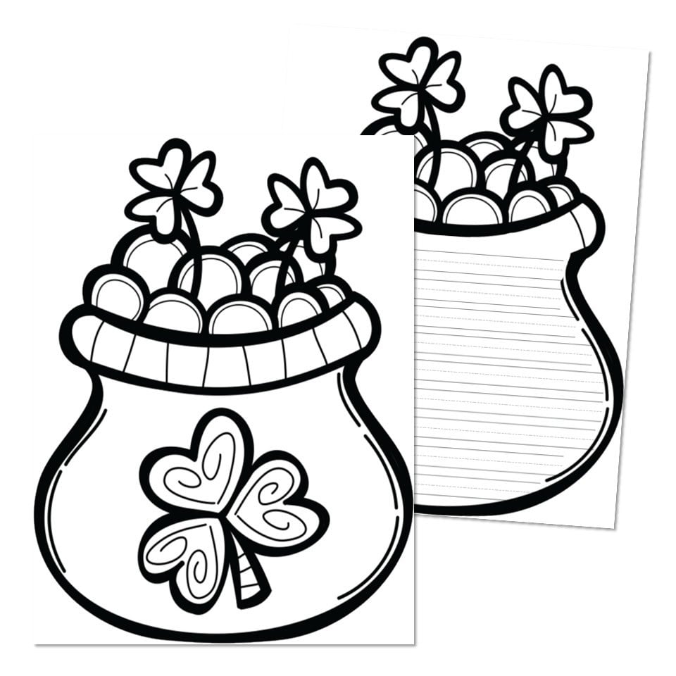 St Patrick's Day - Pot of Gold Writing - Lucky Little Learners