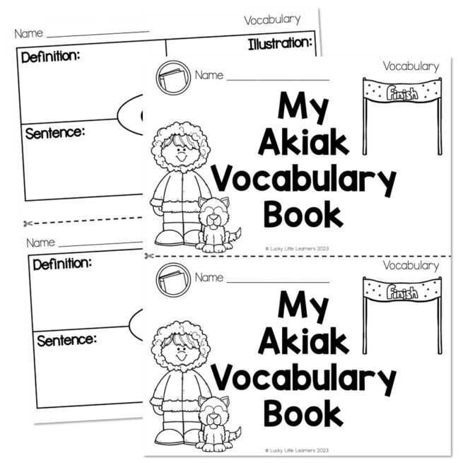 Sub Plans - Middle of Year - Akiak Book Companion - Vocabulary Book ...