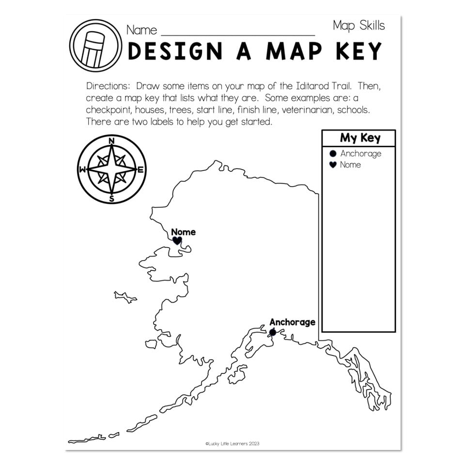 Sub Plans - Middle of Year - Map Skills - Design a Map - Lucky Little ...
