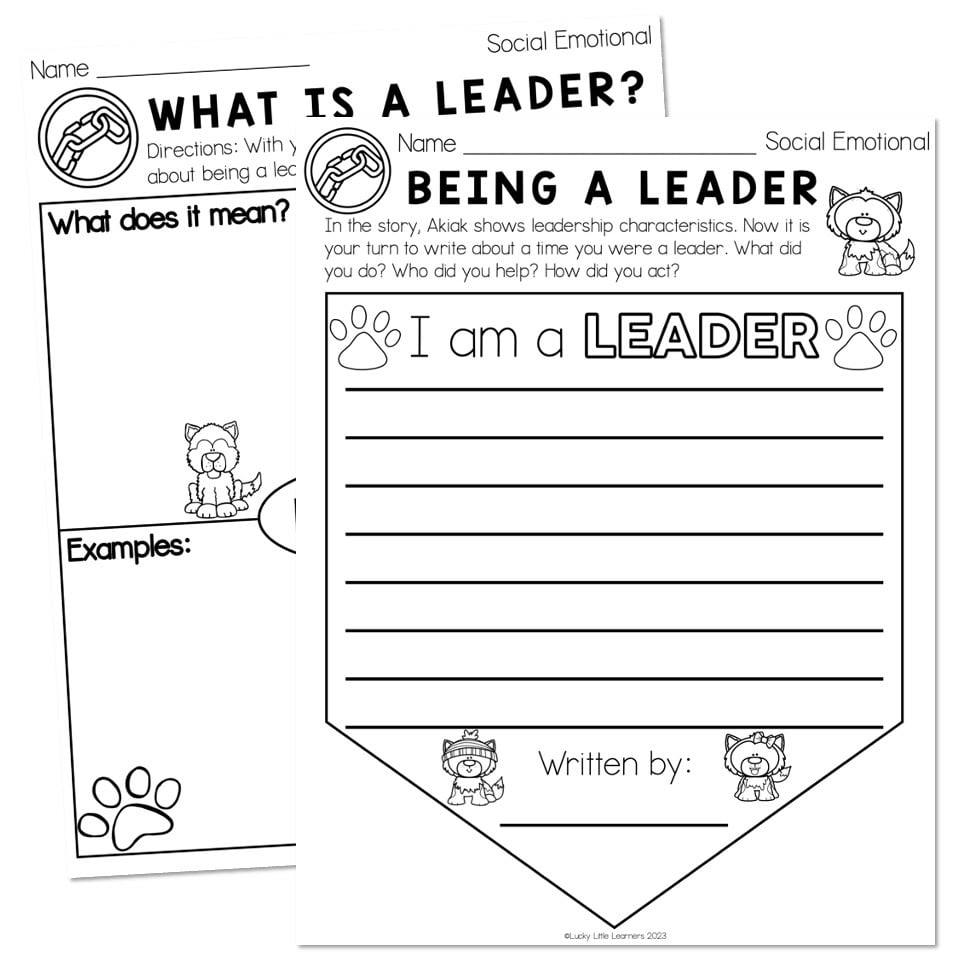Sub Plans - Middle of Year - SEL Activities - Being a Leader - Lucky ...