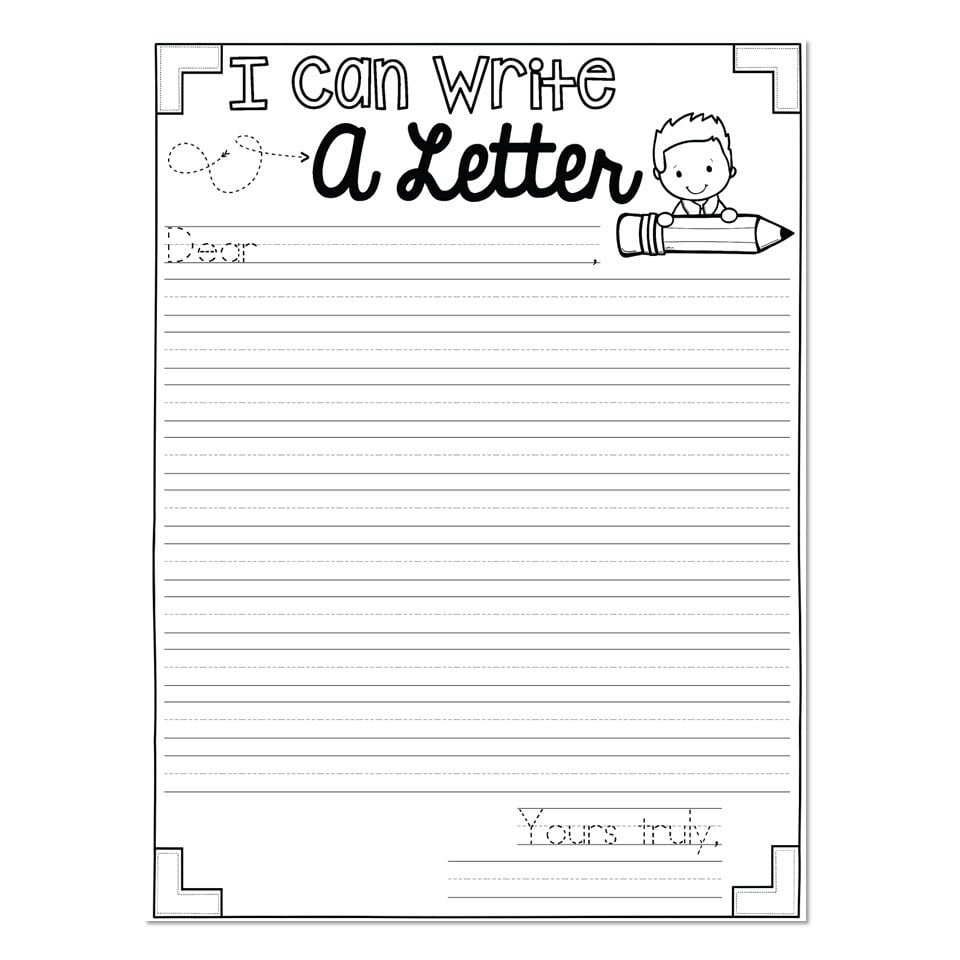 Summer Practice Packet - Letter Writing - Lucky Little Learners