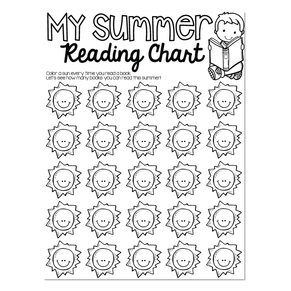 Summer Practice Packet - Reading Chart - Lucky Little Learners