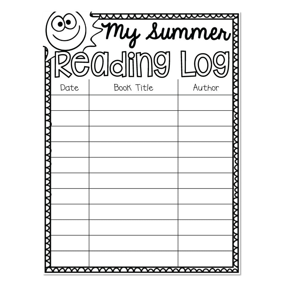 Summer Practice Packet - Reading Log - Lucky Little Learners
