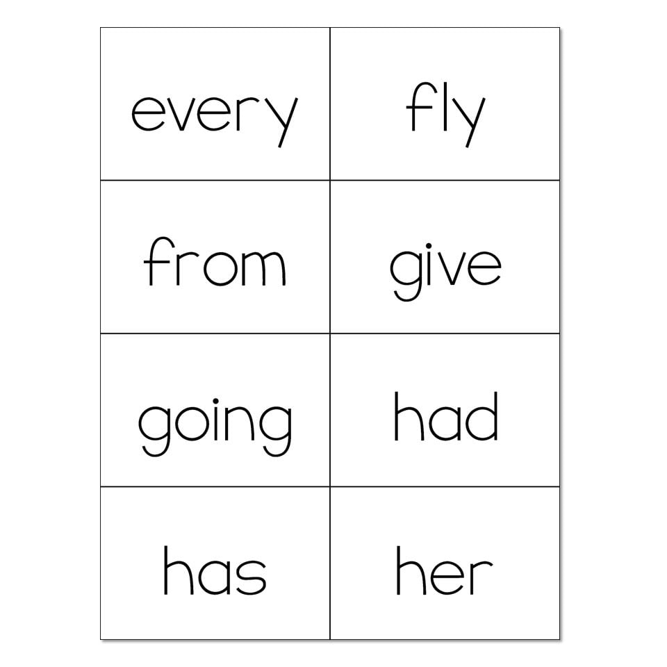 Summer Practice Packet - Sight Word Flashcards - First Grade - Lucky ...