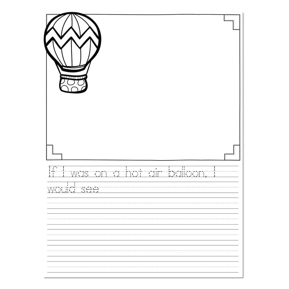 Summer Practice Packet - Summer Journal - Writing Prompts - Hot Air ...