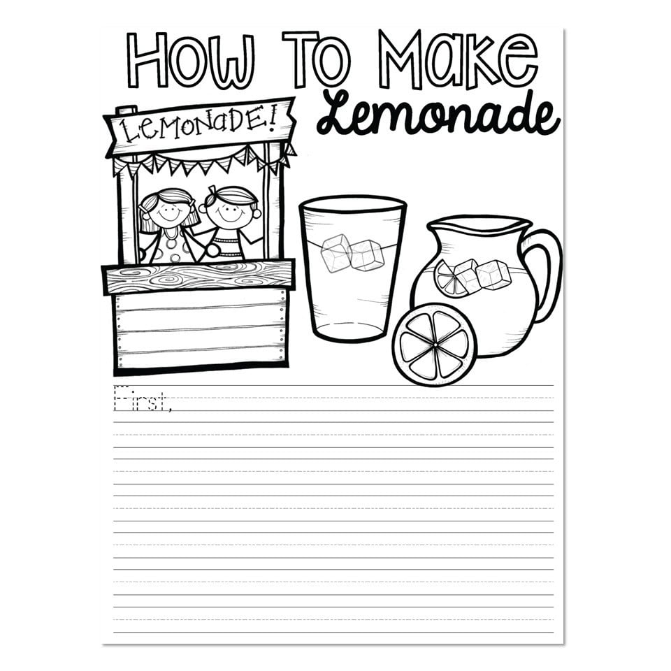 Summer Practice Packet - Summer Journal - Writing Prompts - Lemonade ...