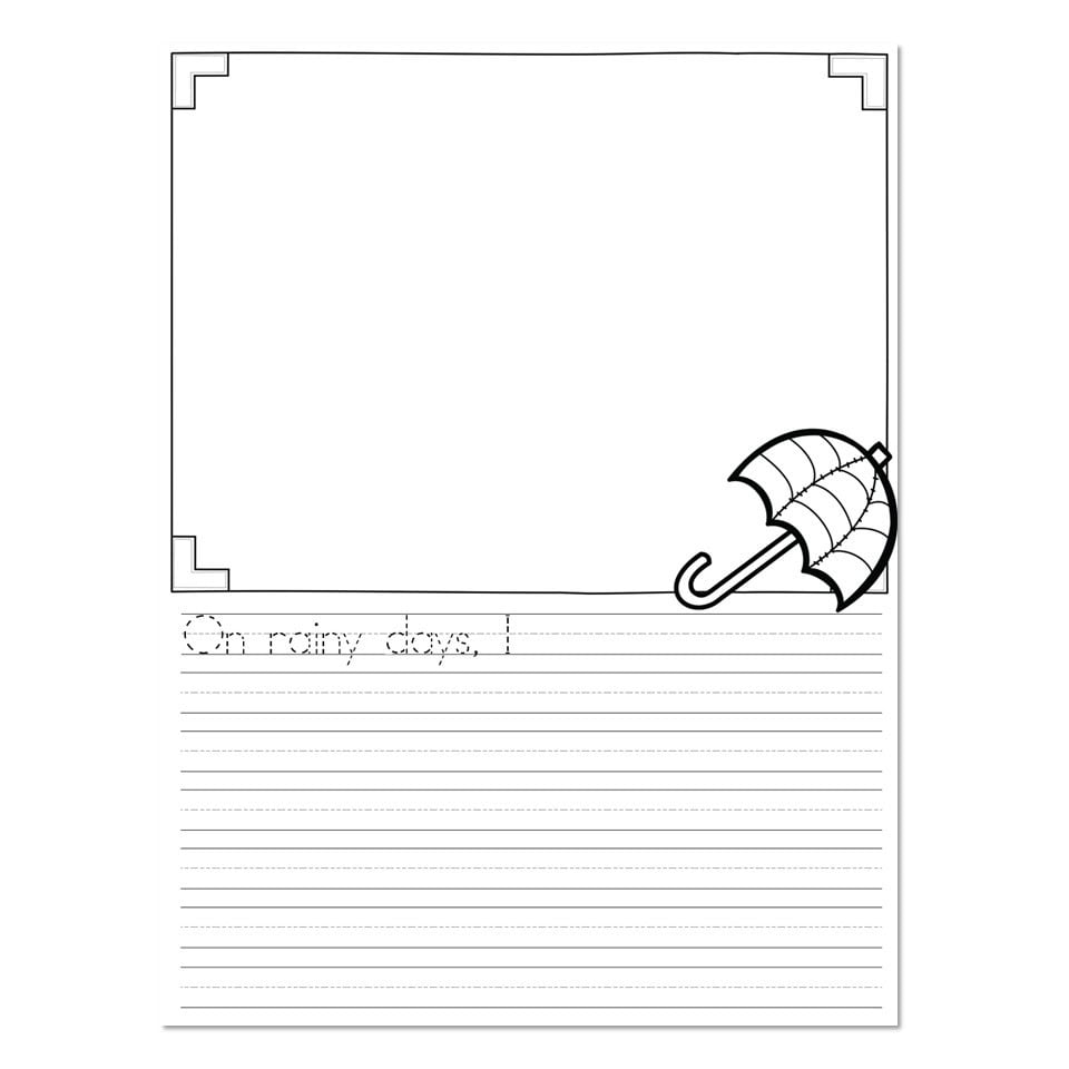 Summer Practice Packet - Summer Journal - Writing Prompts - Rainy Days ...