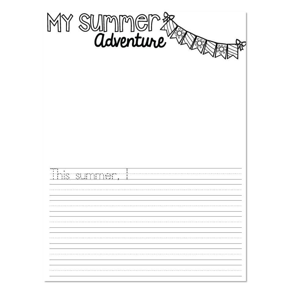Summer Practice Packet - Summer Journal - Writing Prompts - Summer ...