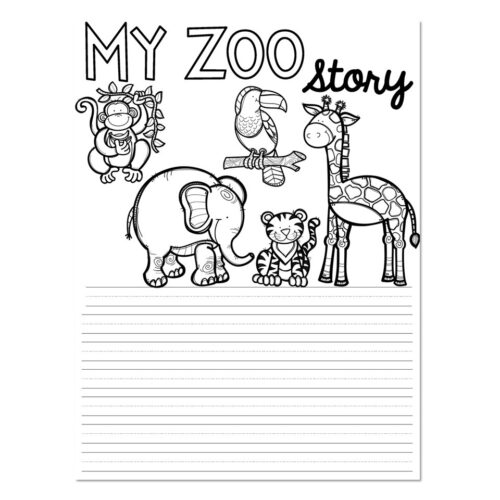 Summer Practice Packet - Summer Journal - Writing Prompts - Zoo - Lucky ...