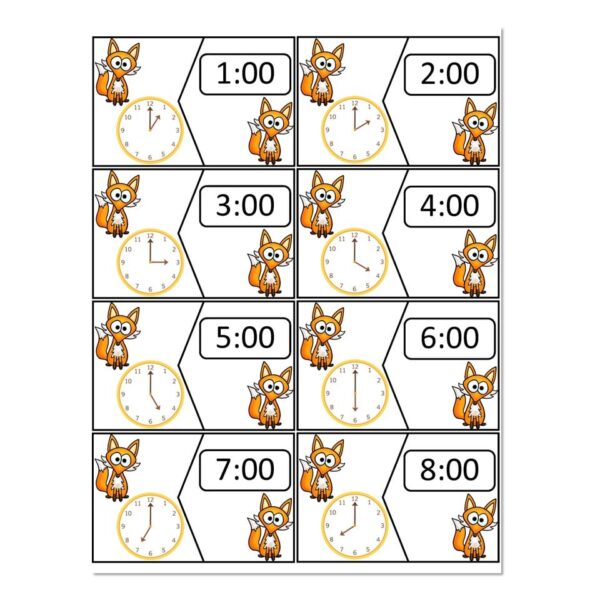 Telling Time Hands On Activities - Puzzles - Lucky Little Learners