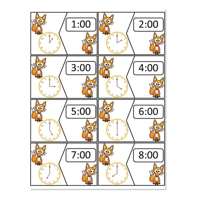 Telling Time Hands On Activities - Puzzles - Lucky Little Learners