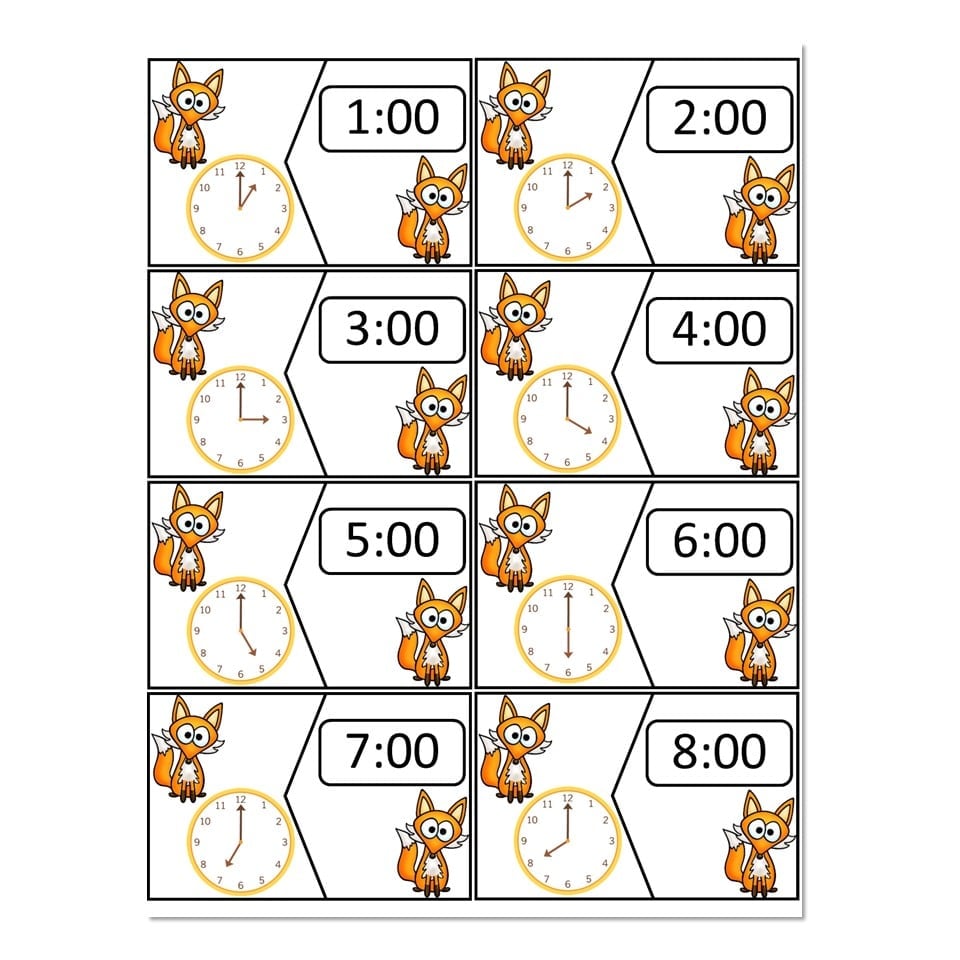 Telling Time Hands On Activities - Puzzles - Lucky Little Learners