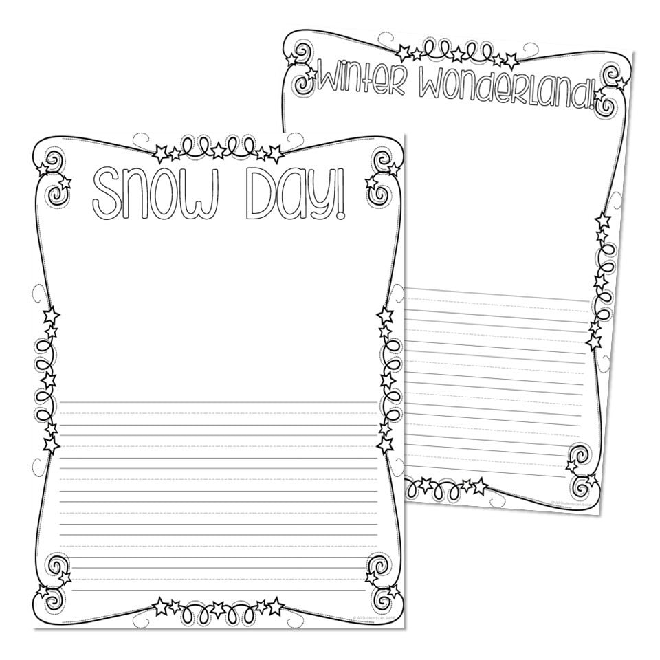 Winter Centers - Literacy - Writing Prompts - Lucky Little Learners