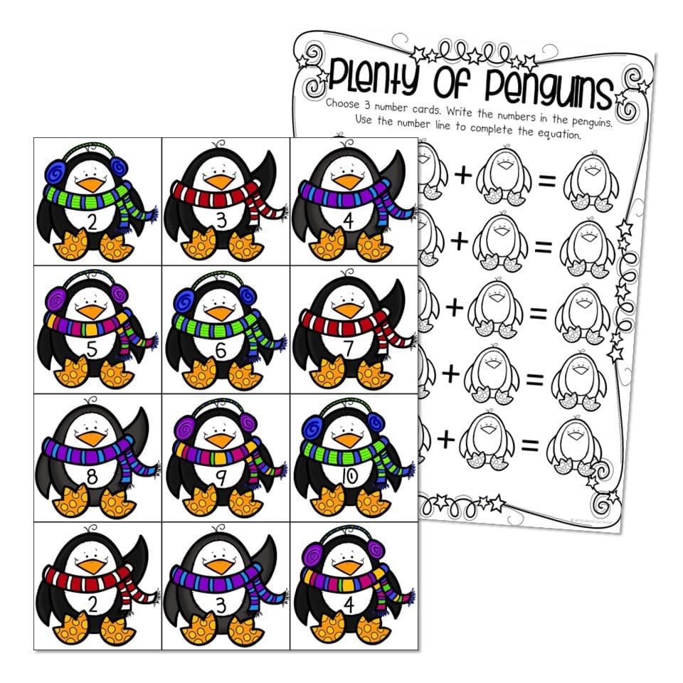 Winter Centers - Math - Plenty of Penguins - Lucky Little Learners