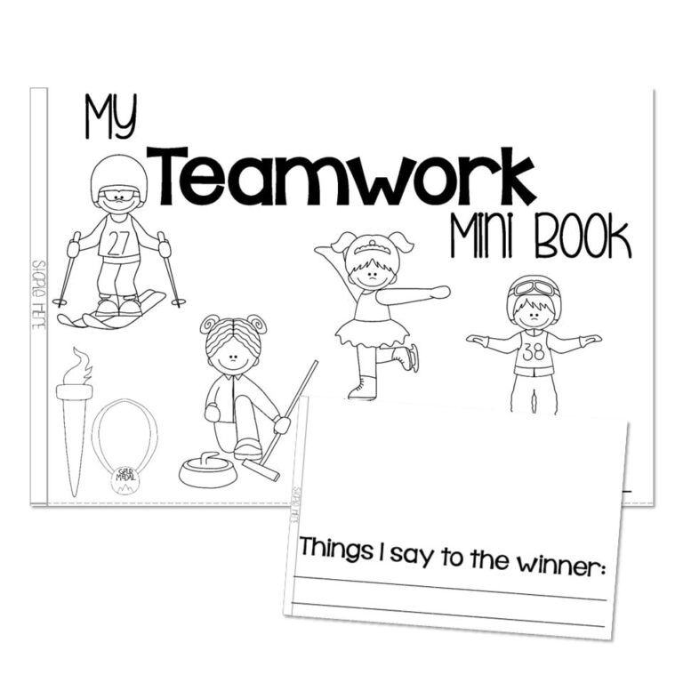 Winter Sports - Craftivity - Teamwork Mini Book - Lucky Little Learners