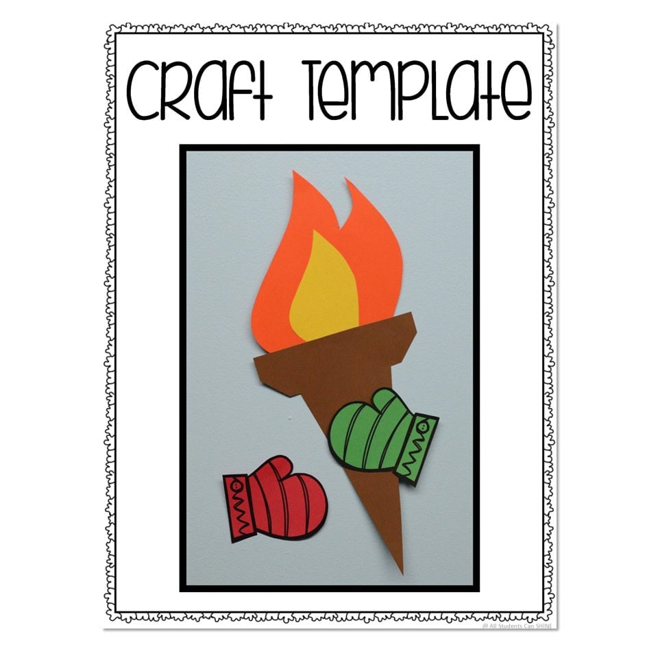 Winter Sports - Craftivity - Torch Craft - Lucky Little Learners