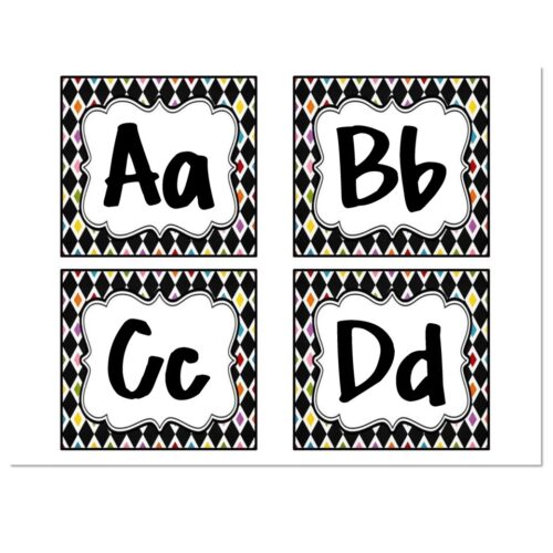 Word Wall - Small Alphabet Cards - Lucky Little Learners