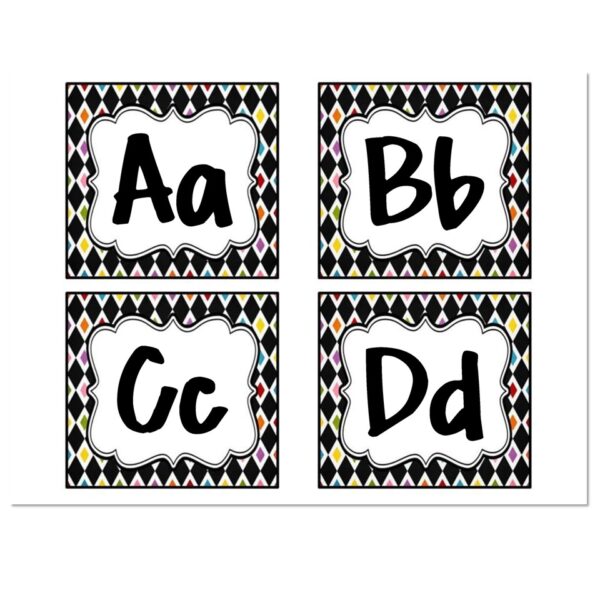 Word Wall - Small Alphabet Cards - Lucky Little Learners