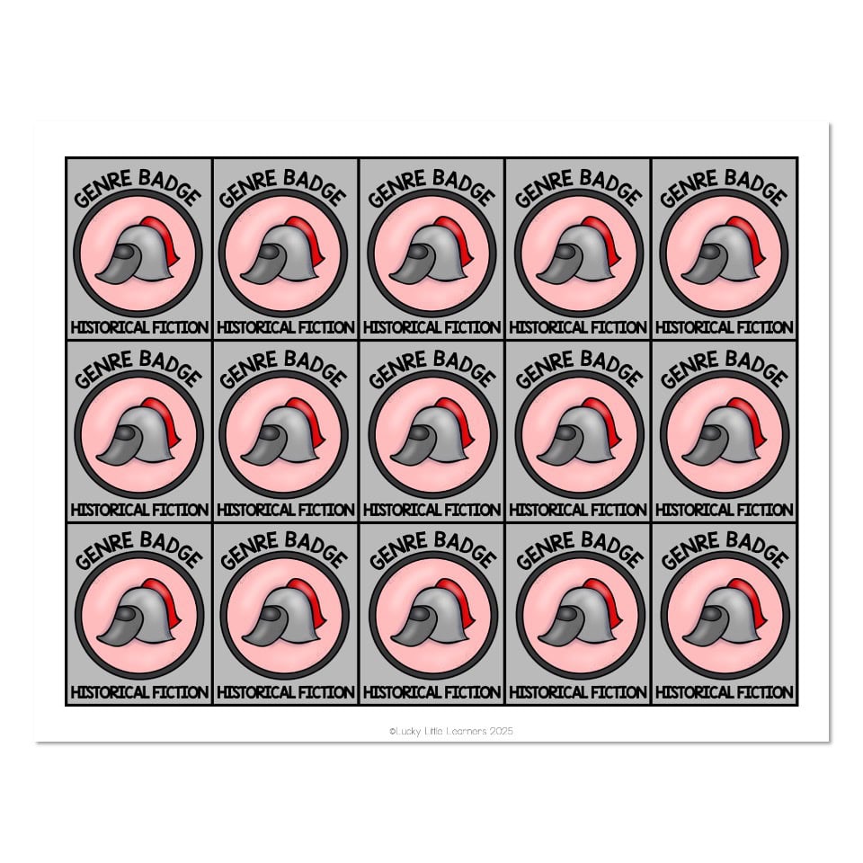 Brag Tags - Reading Genre Badge - Historical Fiction - Lucky Little ...