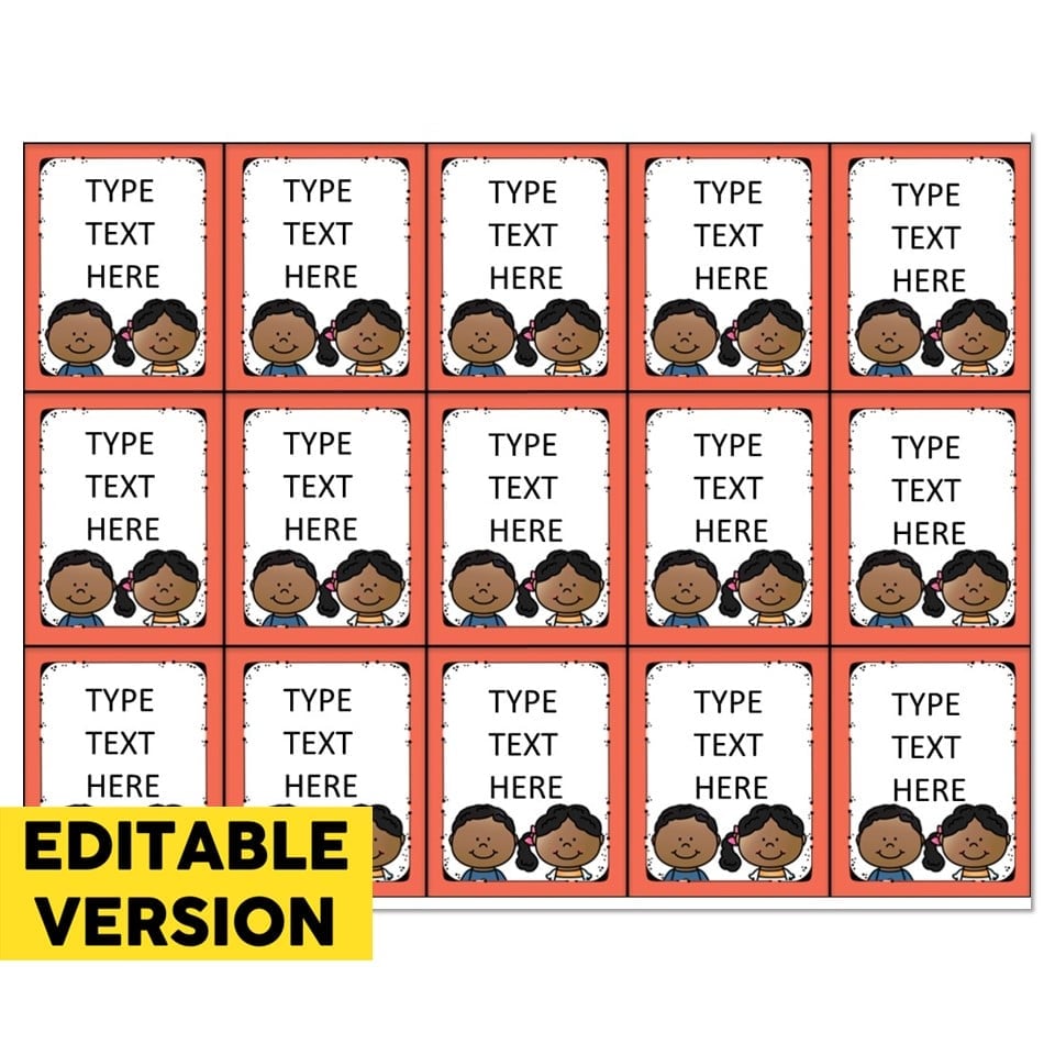 Editable - Brag Tags - Kids - Version 10 - Lucky Little Learners