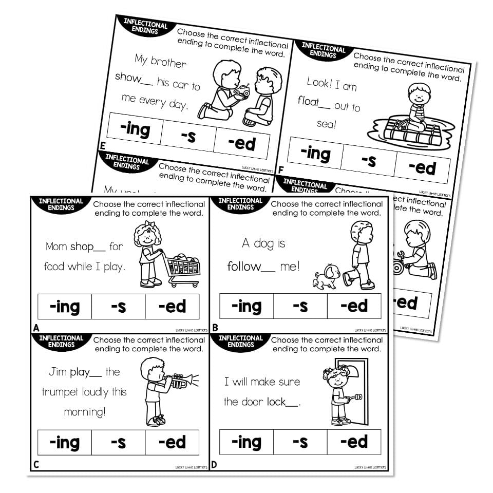 Inflectional Endings Toothy - Lucky Little Learners