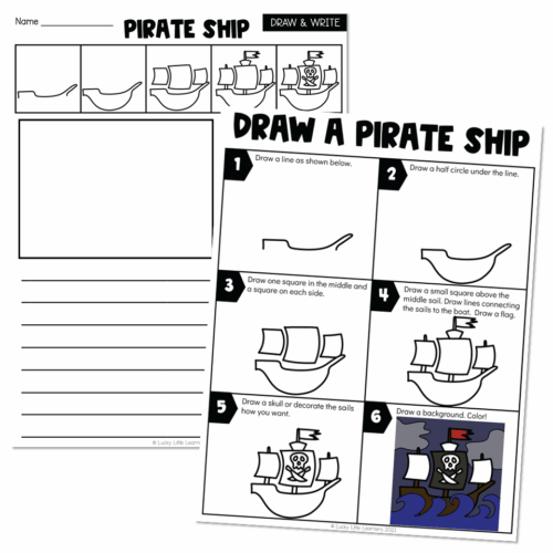 Just for Fun - Directed Drawings - Following Directions - Pirate Ship ...