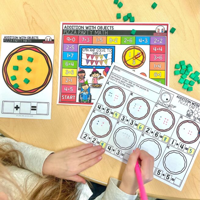 February Math Centers & Activities for Kindergarten - Lucky Little Learners