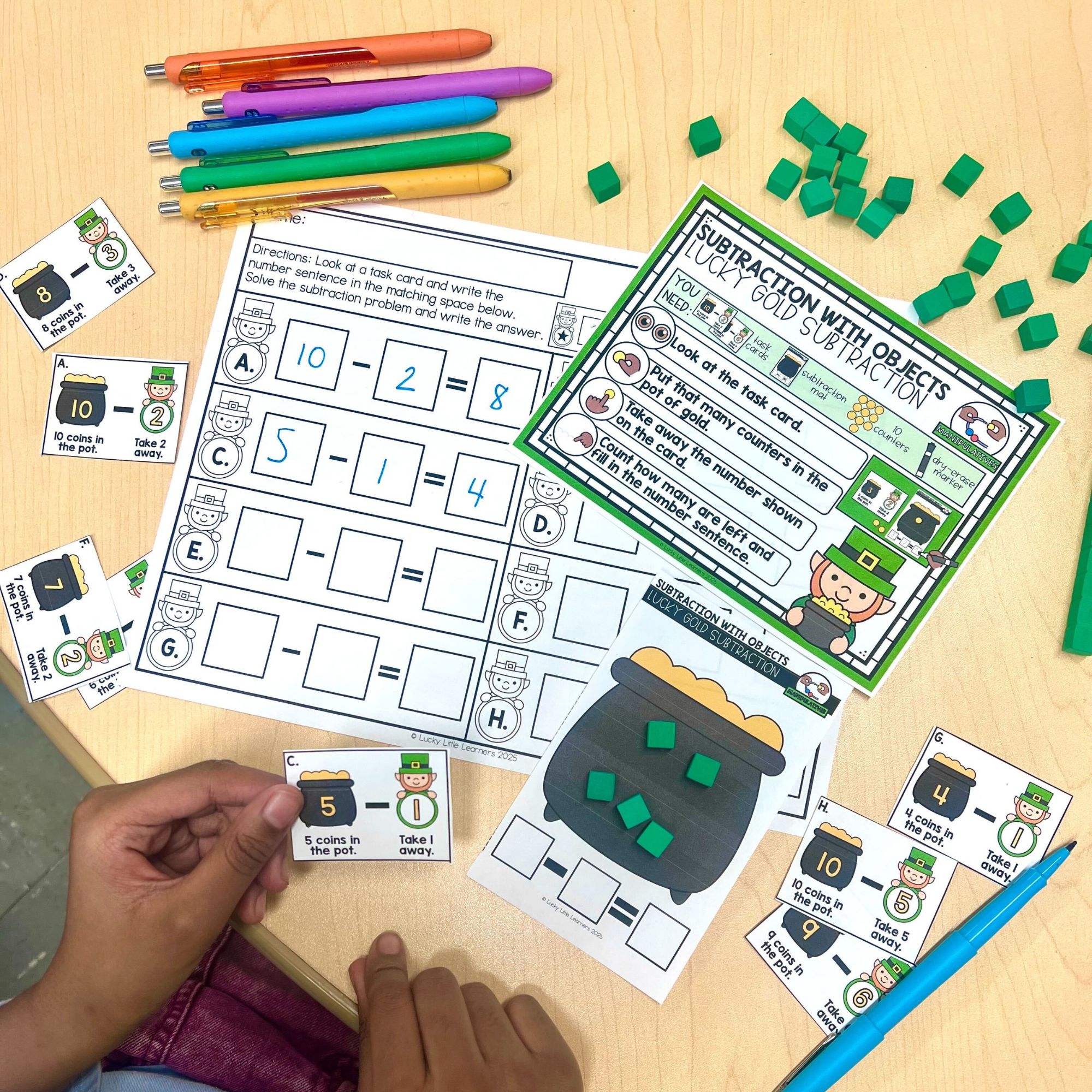 March Math Centers & Activities for Kindergarten - Lucky Little Learners