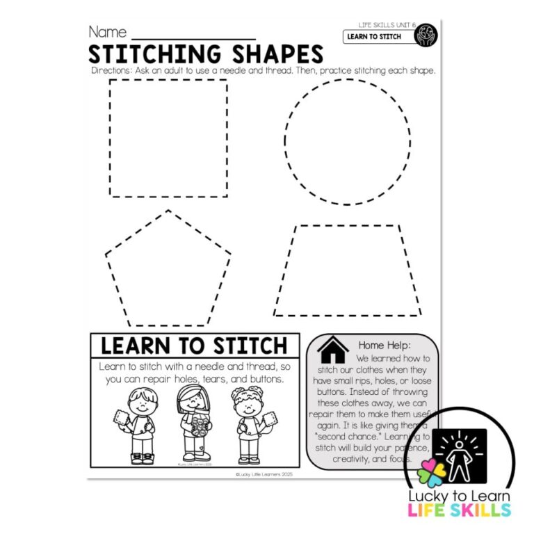 Lucky to Learn Life Skills - Unit 6 Clothing & Self-Care - Learn to ...