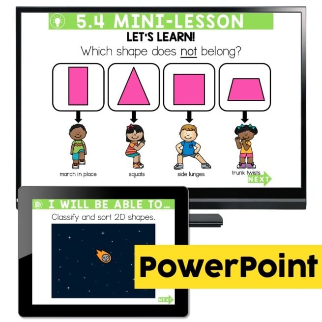 Lucky to Learn Math - 1st Grade - Geometry - Lesson 5.4 - Classify and ...