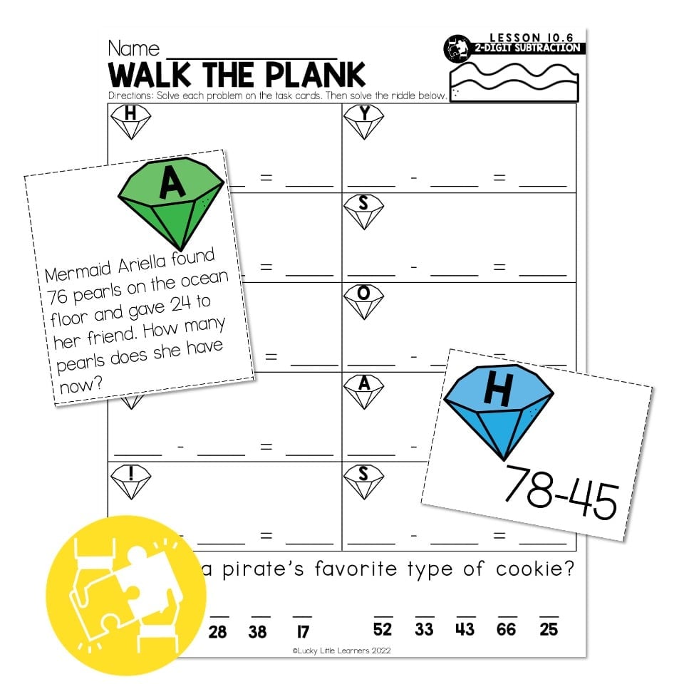 Lucky to Learn Math - Lesson 10.6 - 2-Digit Subtraction Review ...
