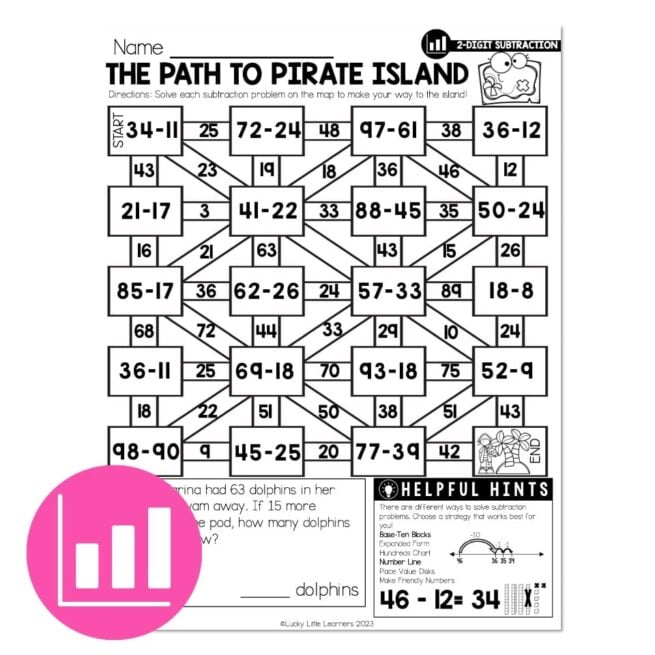 Lucky to Learn Math - Lesson 10.6 - 2-Digit Subtraction Review ...