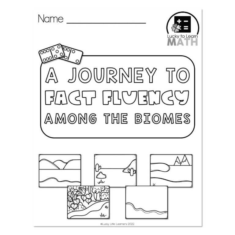 Lucky to Learn Math - Student Cover Page - Unit 2 - Lucky Little Learners