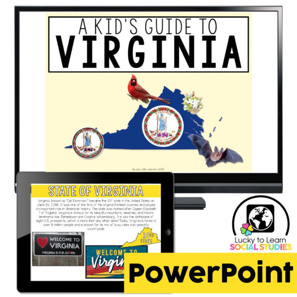 Lucky to Learn Social Studies - US States - Virginia - Teaching Slides ...