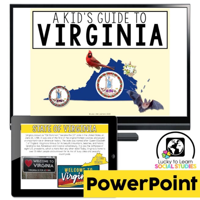 Lucky to Learn Social Studies - US States - Virginia - Teaching Slides ...
