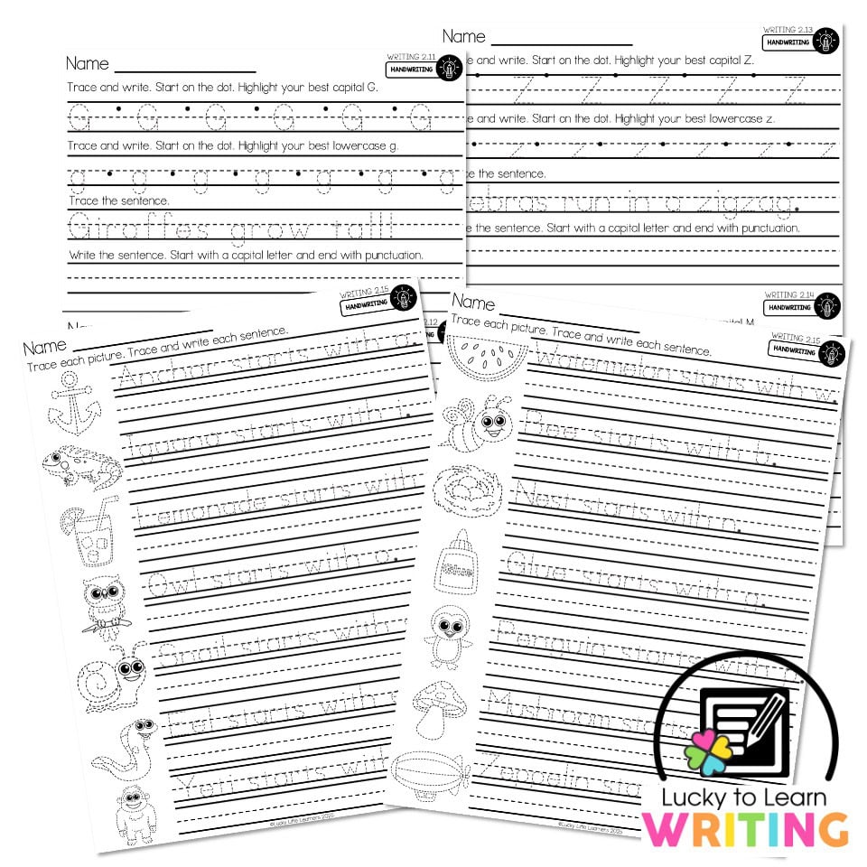 Lucky to Learn Writing 1st Grade - Intro to Informational - Week 3 ...