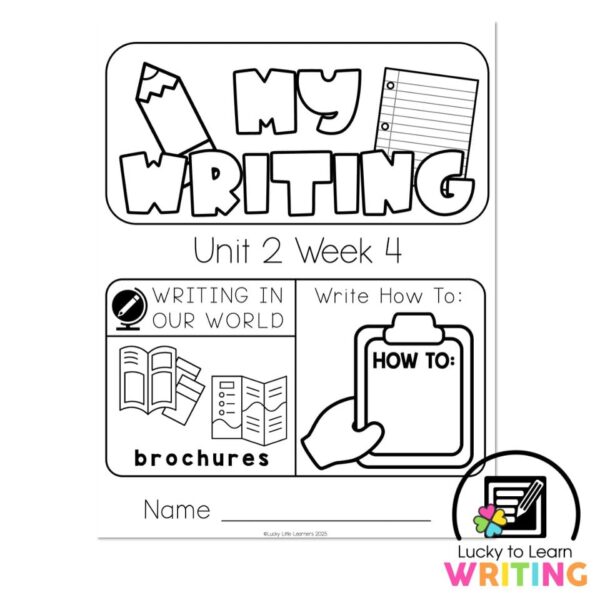 Lucky to Learn Writing 1st Grade - Intro to Informational - Week 4 ...