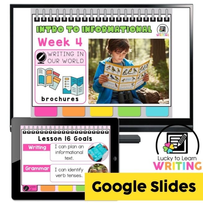 Lucky to Learn Writing 1st Grade - Intro to Informational - Week 4 ...