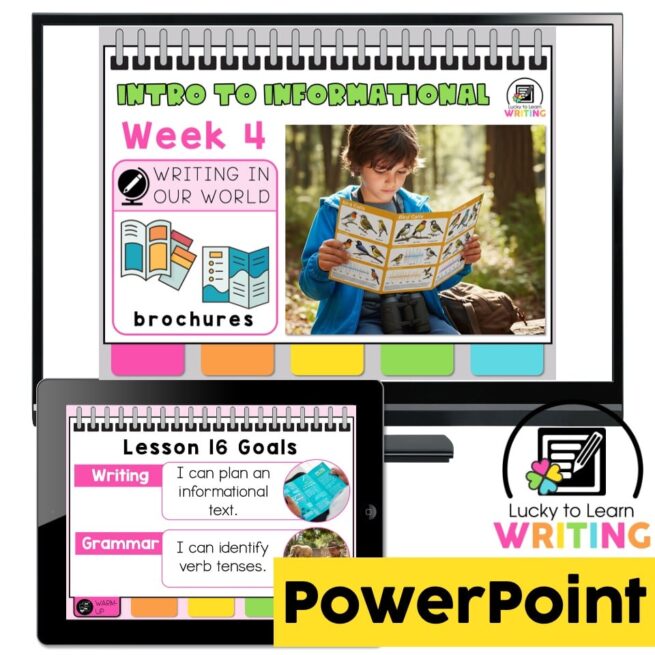 Lucky to Learn Writing 1st Grade - Intro to Informational - Week 4 ...