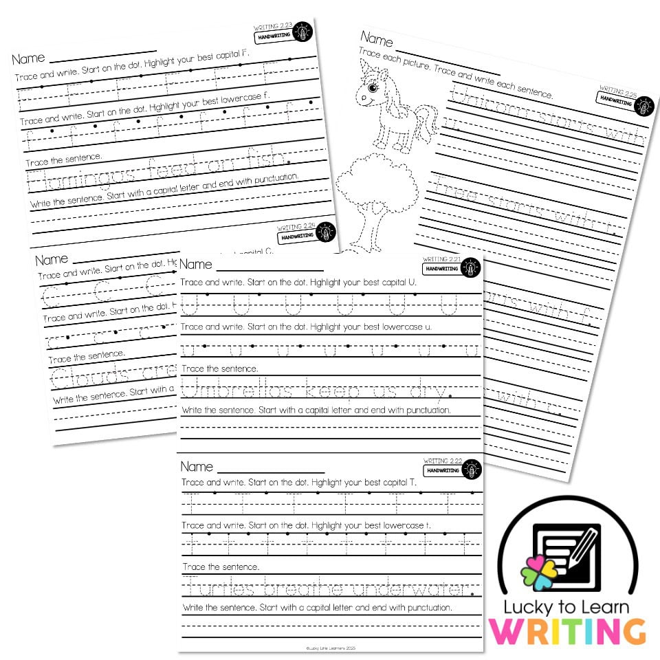 Lucky to Learn Writing 1st Grade - Intro to Informational - Week 5 ...
