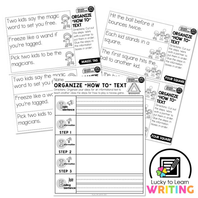 Lucky to Learn Writing 1st Grade - Intro to Informational - Writing 2. ...