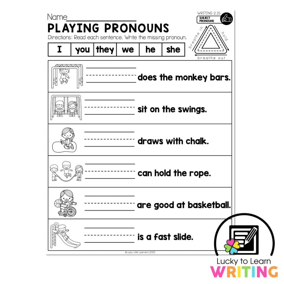 Lucky to Learn Writing 1st Grade - Intro to Informational - Writing 2. ...