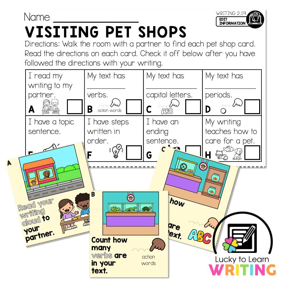 Lucky to Learn Writing 1st Grade - Intro to Informational - Writing 2. ...