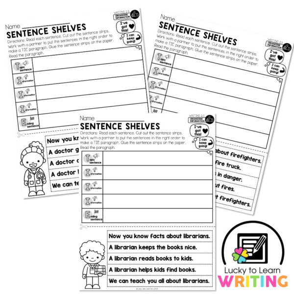 Lucky to Learn Writing 1st Grade - Intro to Informational - Writing 2.5 ...