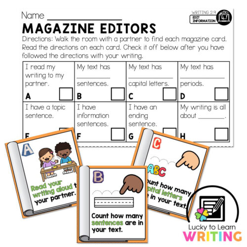 Lucky to Learn Writing 1st Grade - Intro to Informational - Writing 2.9 ...